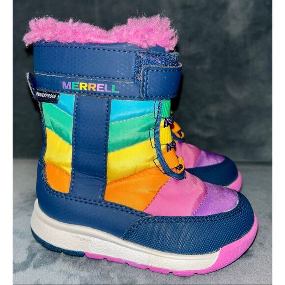 Merrell | Shoes | Merrell Rainbow Snow Boots Size 5 Toddler | Poshmark